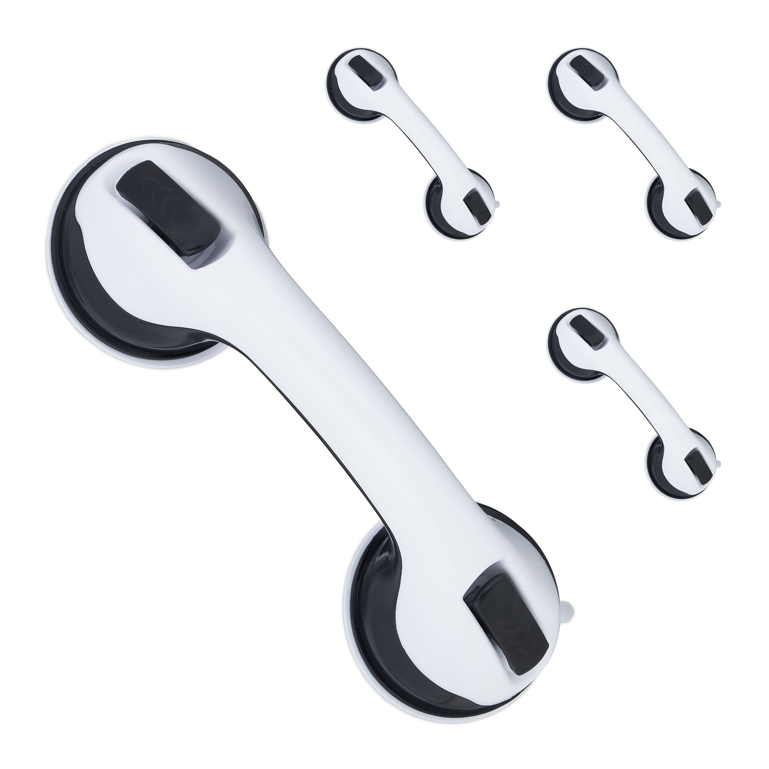 Relaxdays Asa Ducha Ventosa, Set de 4, Bañera y Baño, 70 kg, Personas ...