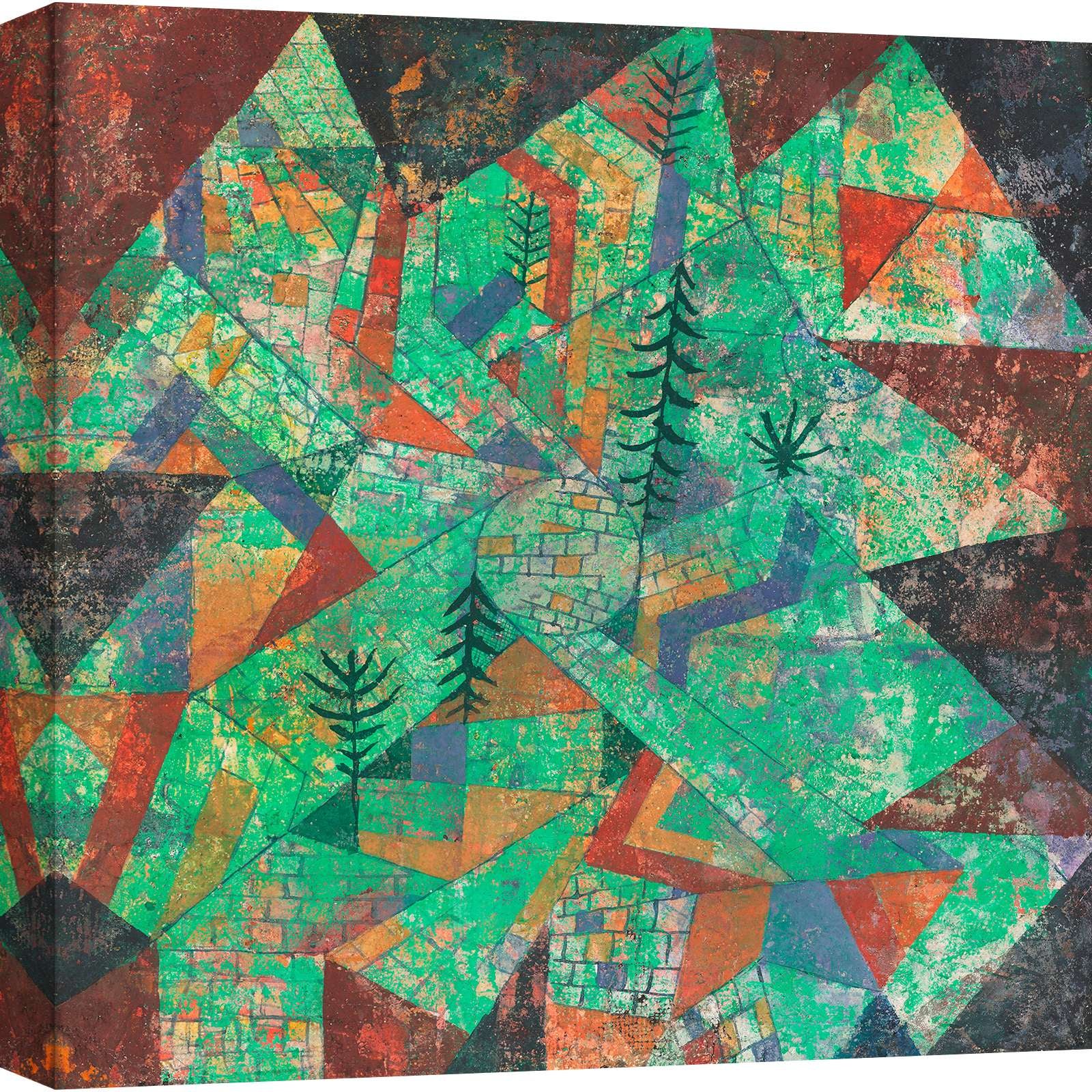 Peinture de Klee - impression sur toile - Paul Klee, Wald Bau, 1919 ...