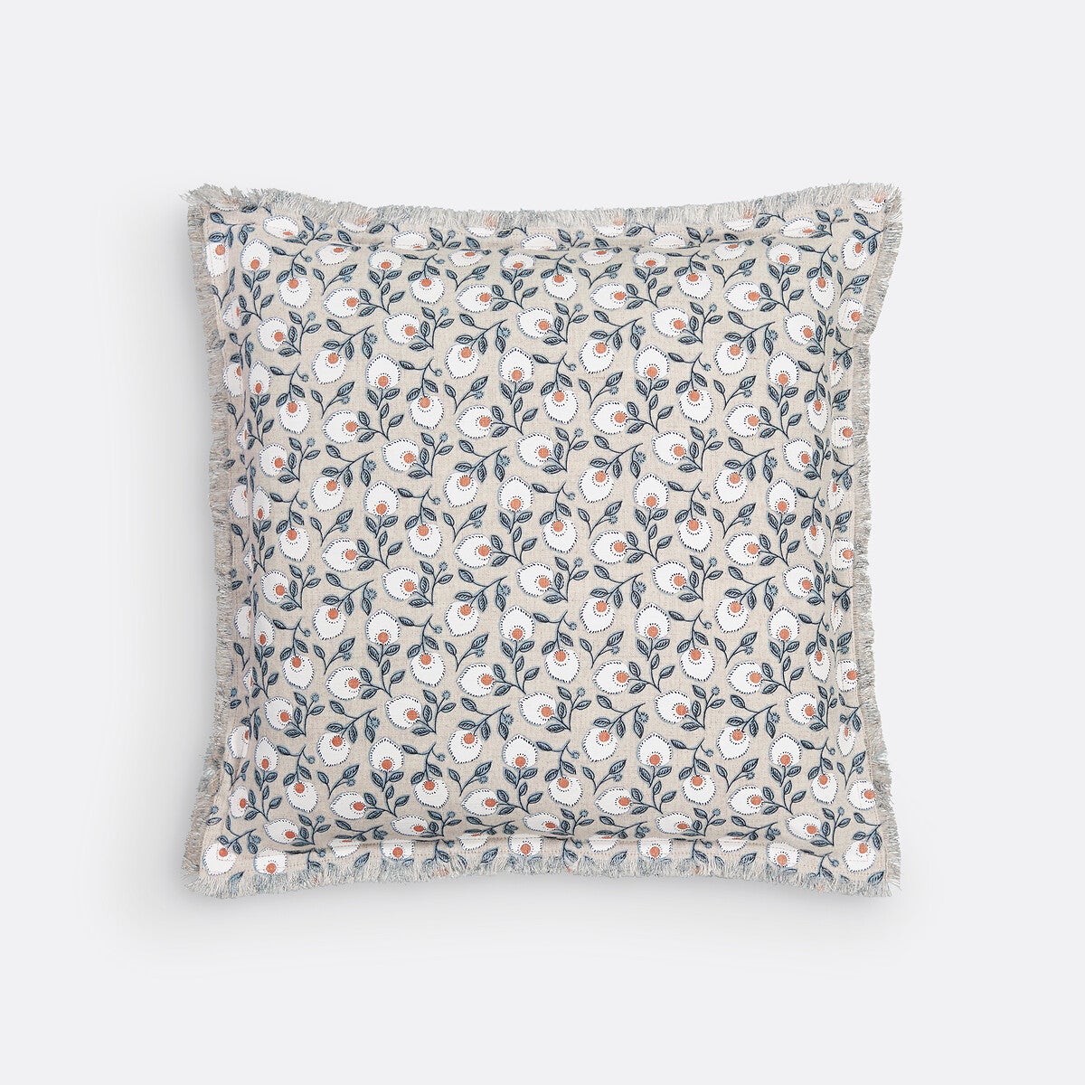 Housse de coussin 40x40 cm lin/coton, Octavine - Naturel - 40 x 40 cm ...