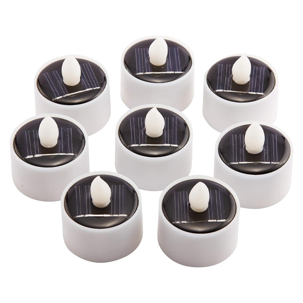 8 velas LED recargables sin llama para jardín, patio, camino, balcón ...