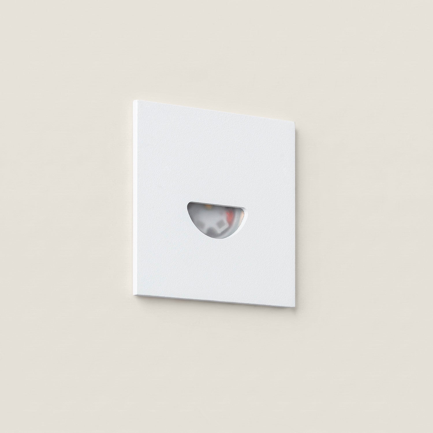 Baliza Exterior LED 2W Empotrable Aluminio Pared Cuadrado Blanco Guell ...
