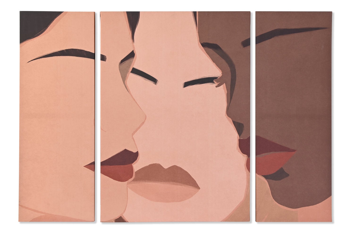 Tableau Set 3 Toile Mdf 140x3,8x100 Marron Filles | Leroy Merlin