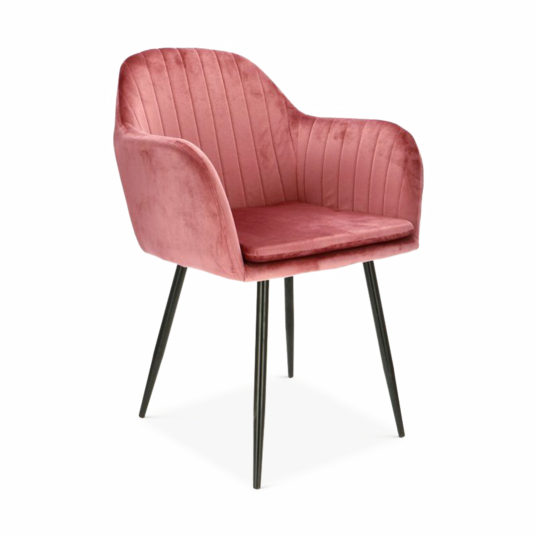 Furnicher Brando - Chaise de Salle à Manger - Rose Velours - 55x57x83 ...