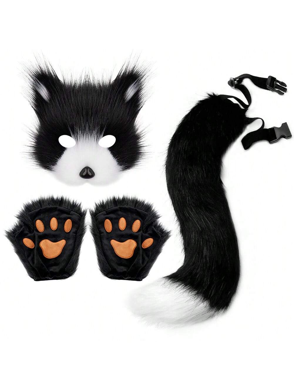 Décorations de fête : masques de renard, gants, queues de renard en ...