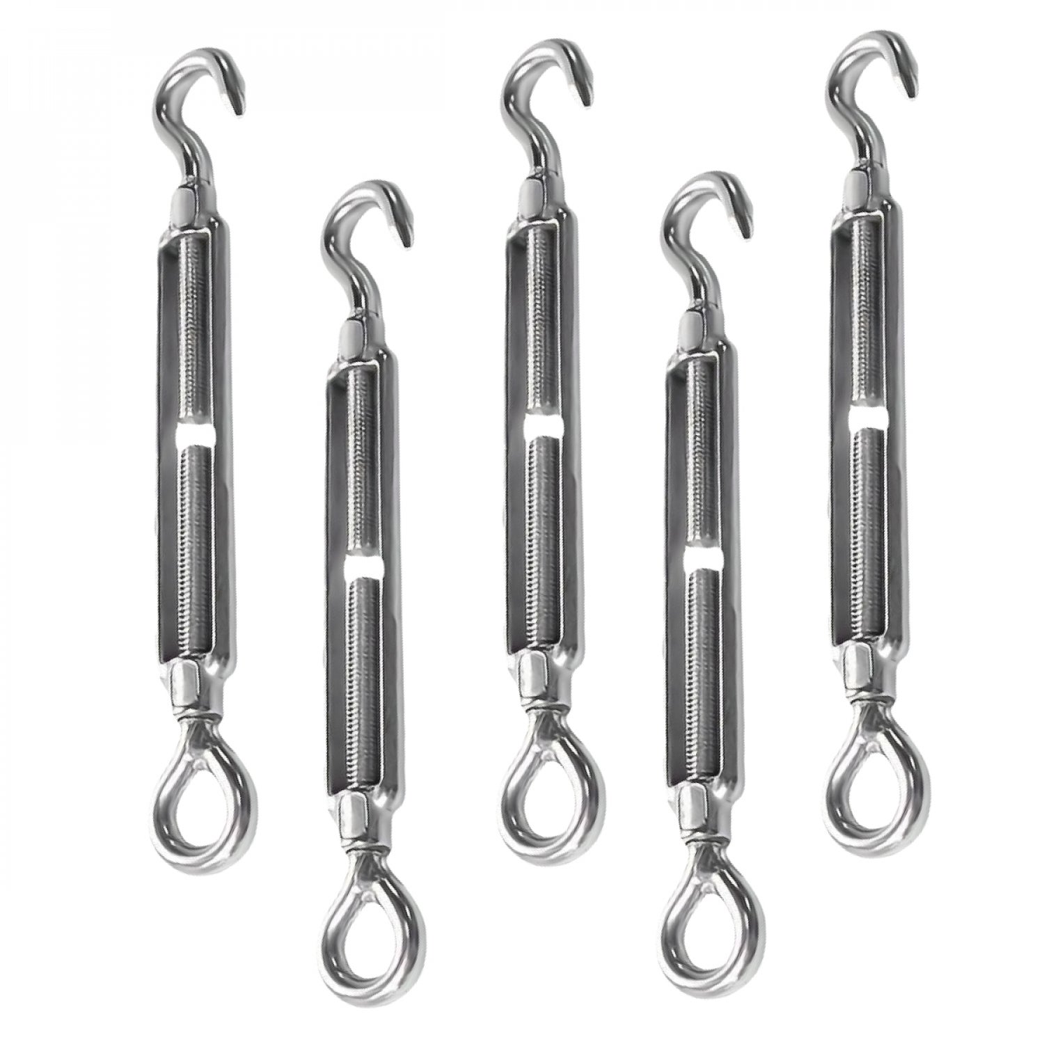 Lot de 5 tendeurs de fil réglables en acier inoxydable - Crochet et ...