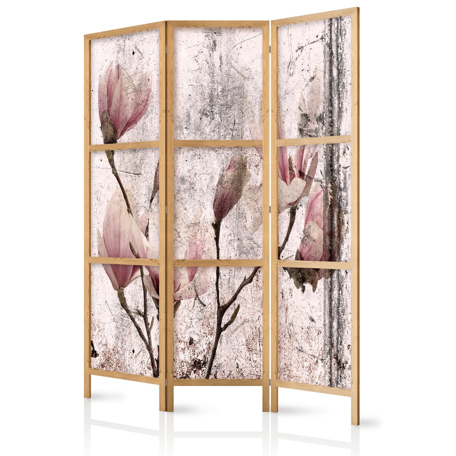 Paravent japonais Magnolias Vintage 135 x 172 cm Marron, rose | Leroy ...