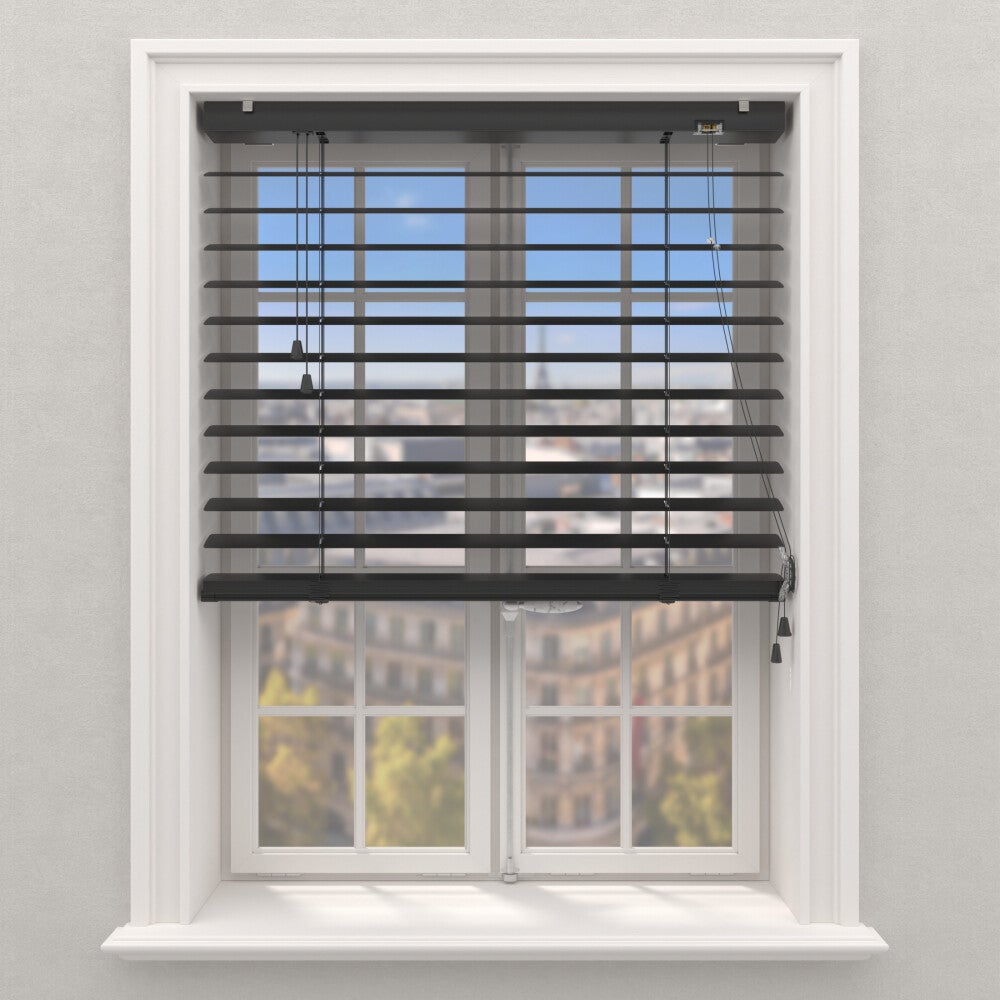 Store vénitien aluminium, Noir, Lames 50mm, L.100 x H.180, Cocoon ...