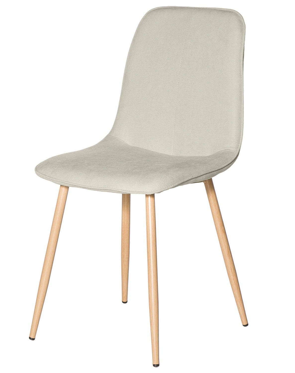 Chaise Klory - Tissu confortable et pieds métal éffet bois naturel ...