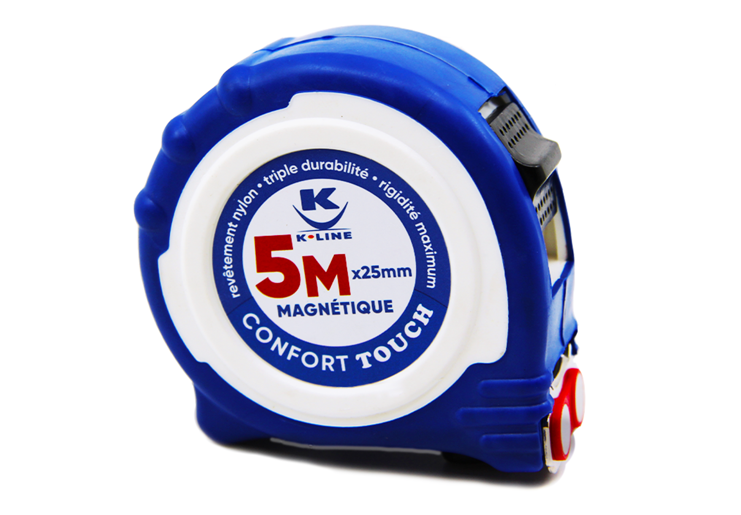 Mètre Ruban 5M Magnétique Professionnel, bi-matière, Rigidité maximum 2,2m de tenu, Quadruple ...