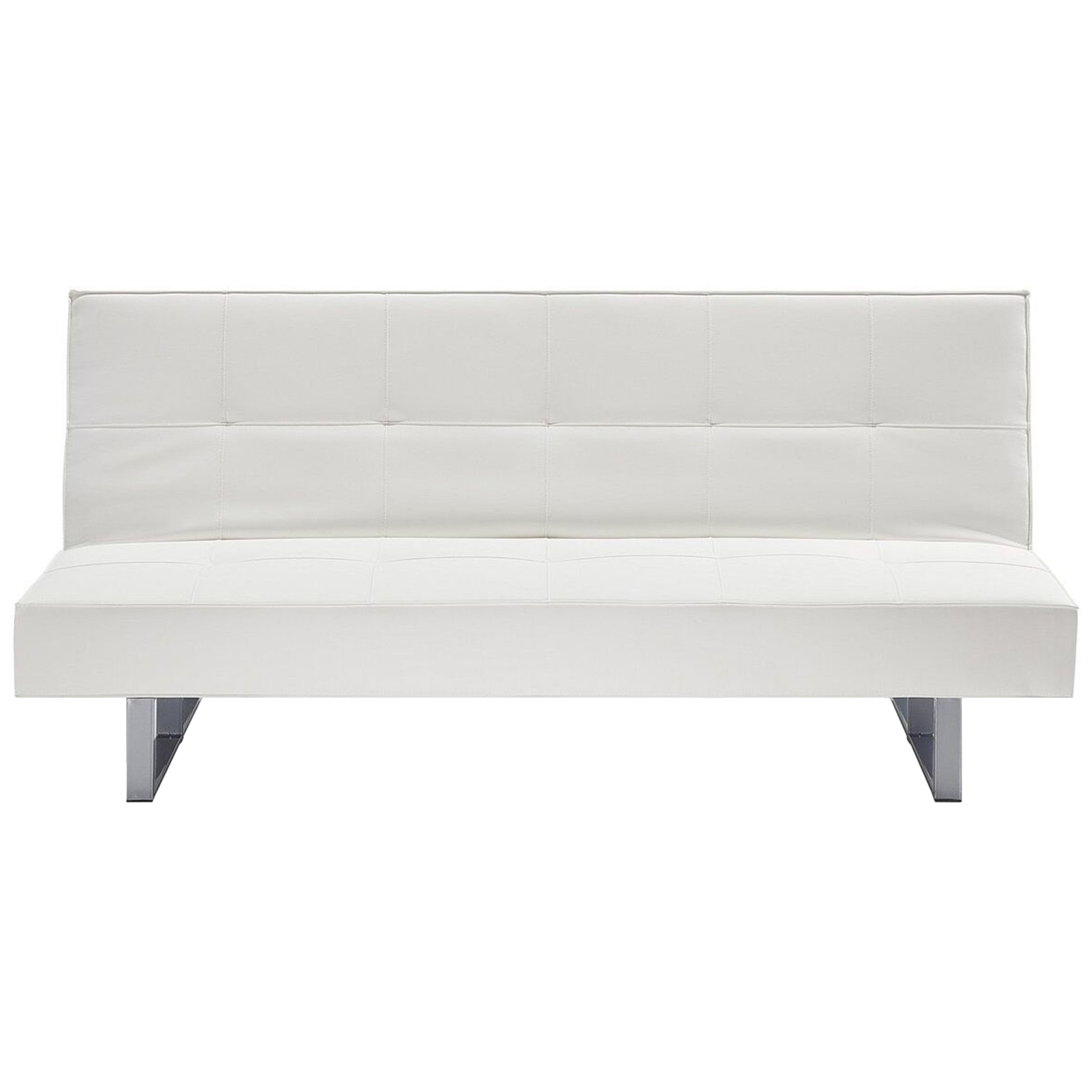 Divano letto in pelle sintetica bianca DERBY piccolo | Leroy Merlin