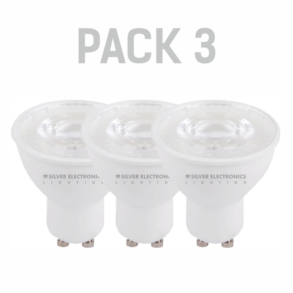 Pack x3 Bombilla LEDECO Silver Electronics Dicroica 8W GU10 6000K 740lm Luz Blanco Frío | Leroy ...