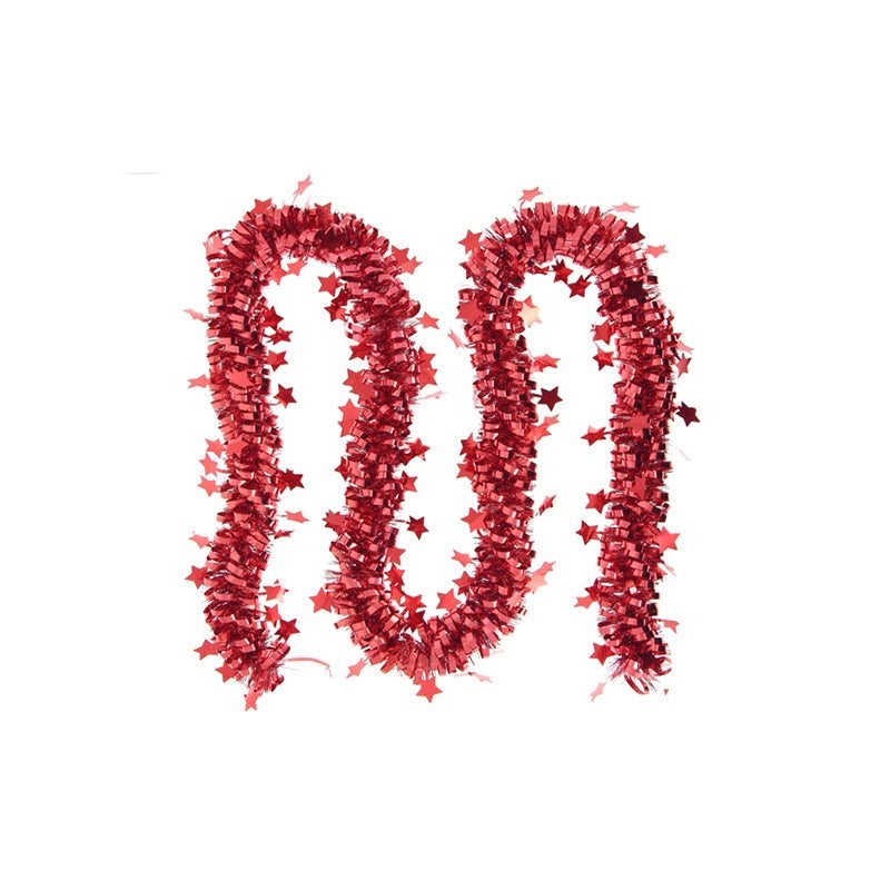 Guirnalda de Navidad estrella 2m L.9cm ROJO - SILVONA | Leroy Merlin