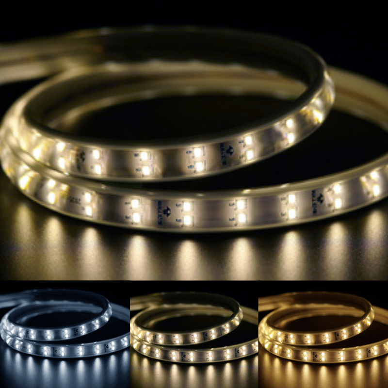 Doble Fila 220V IP65 2835 LED Strip (Hecho a medida) - Blanco Cálido ...