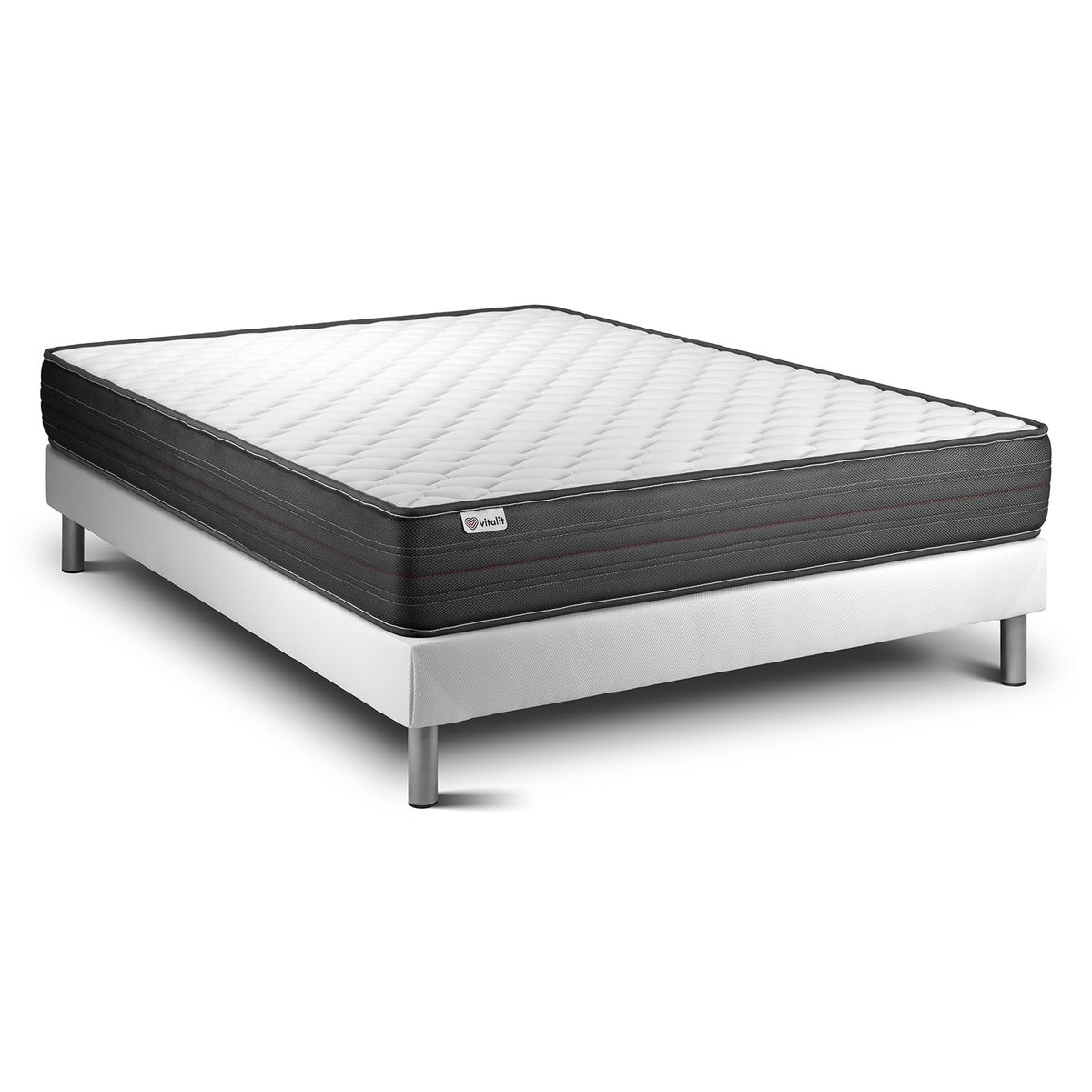 Ensemble matelas 160 x 200 cm VITALPOWER - Mousse polyuréthane à mémoire de forme - Ep : 20 cm ...