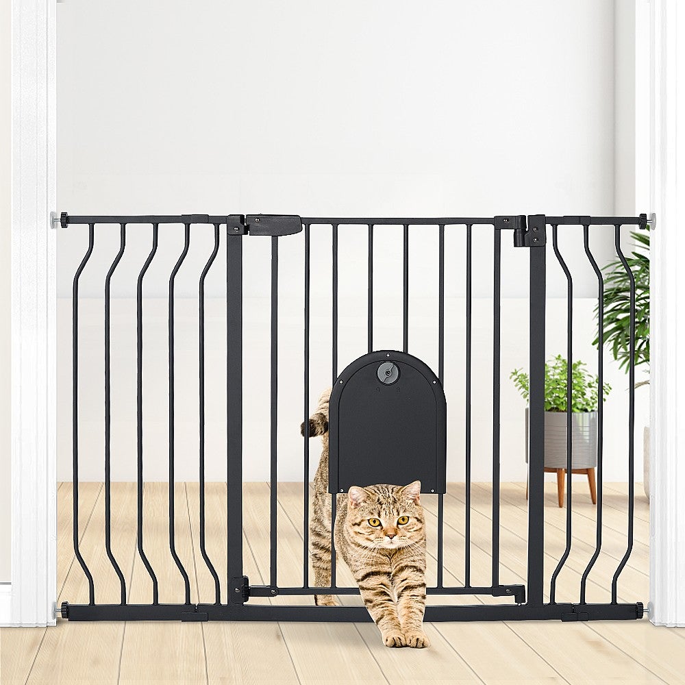 Barrière de Sécurité Enfant Extensible avec Porte Ajustable pour Chat ...