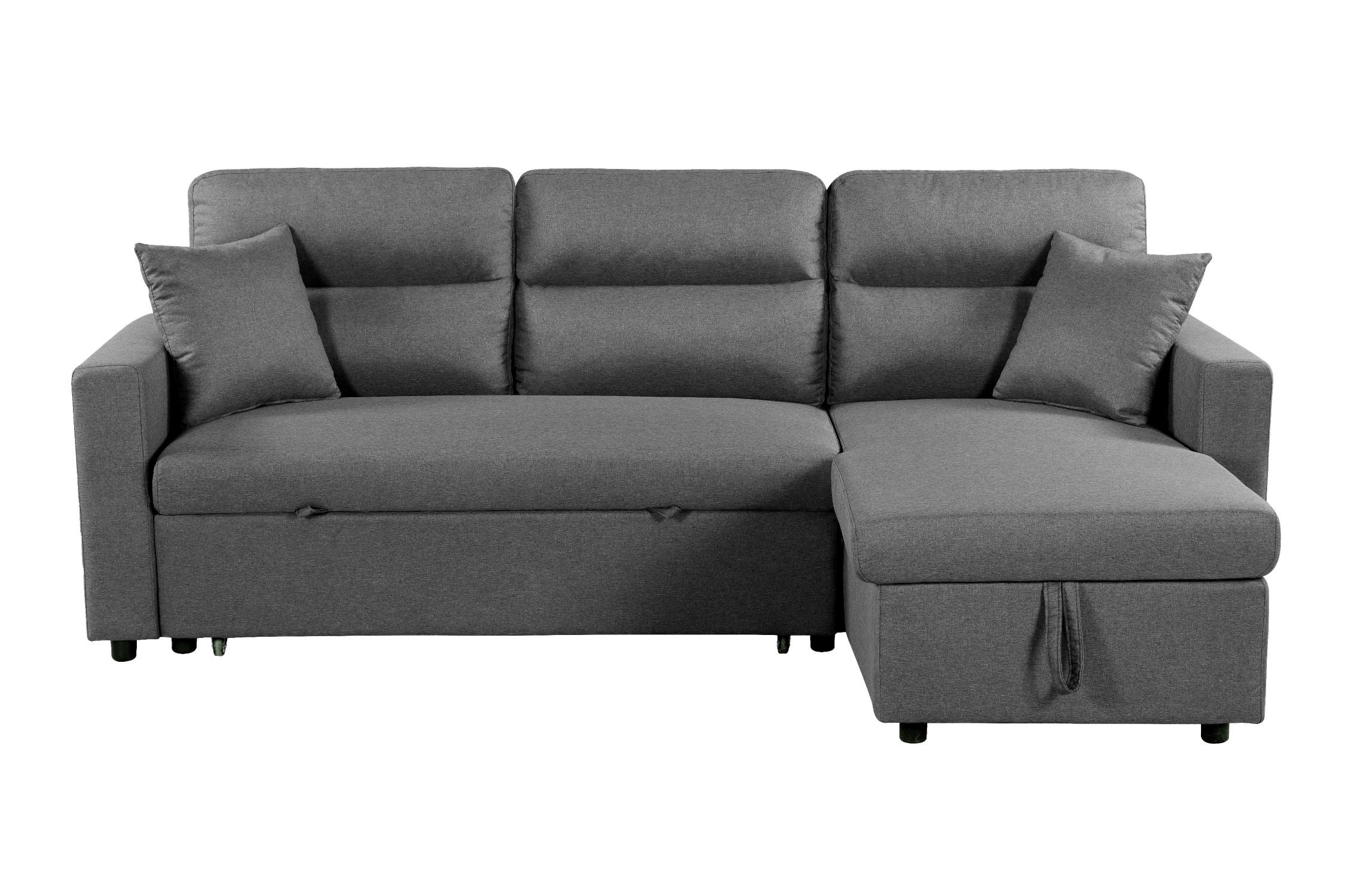 Canapé-lit méridienne à droite 224 x 145 x 89 cm, gris | Leroy Merlin