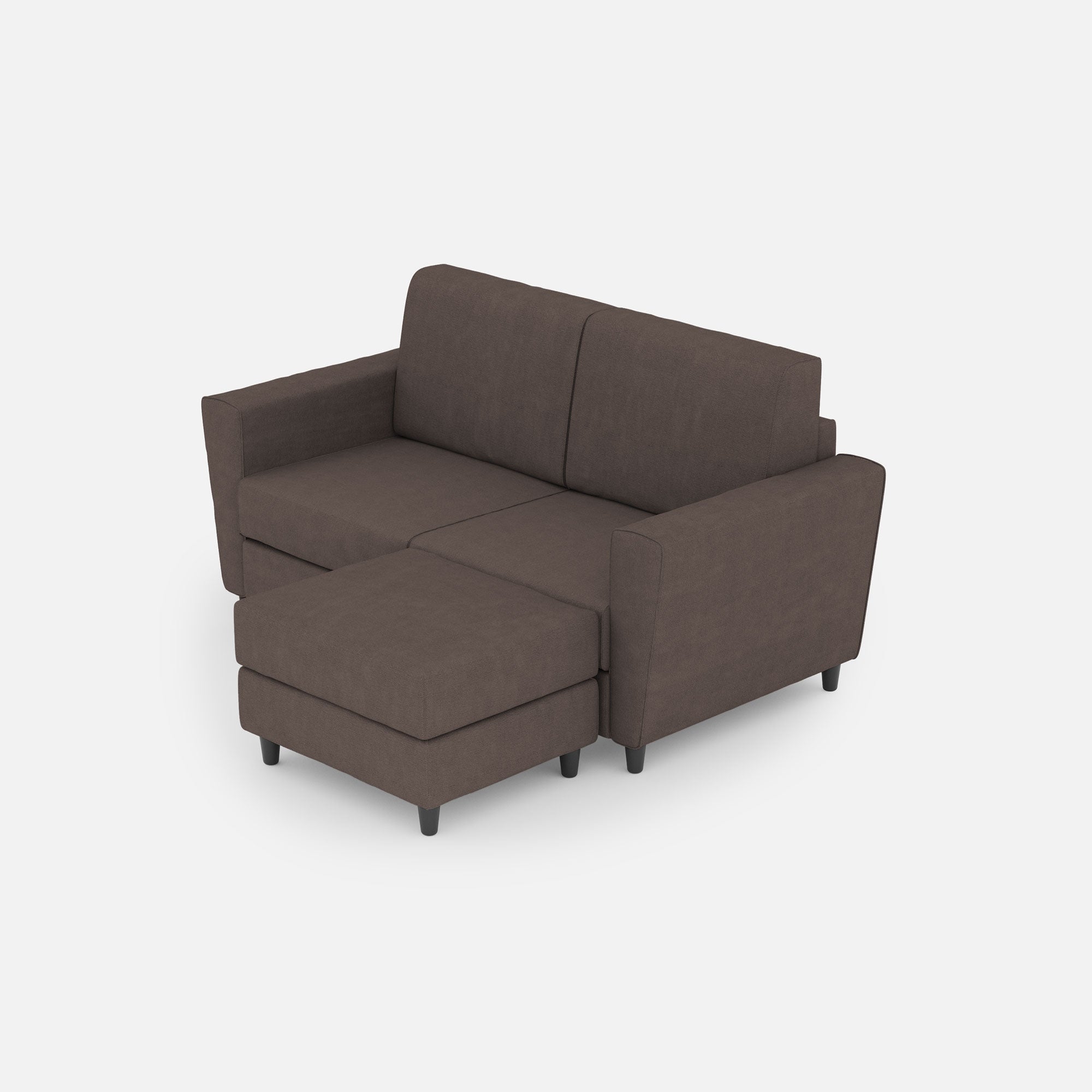 Yasel Sofá 2 plazas (dos plazas de 60 cm) + puf dimensiones exteriores ...