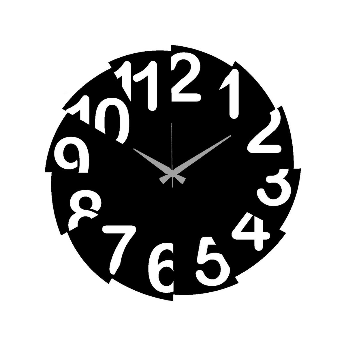 Reloj de Pared Números 18, Metal, Negro, EPIKASA | Leroy Merlin