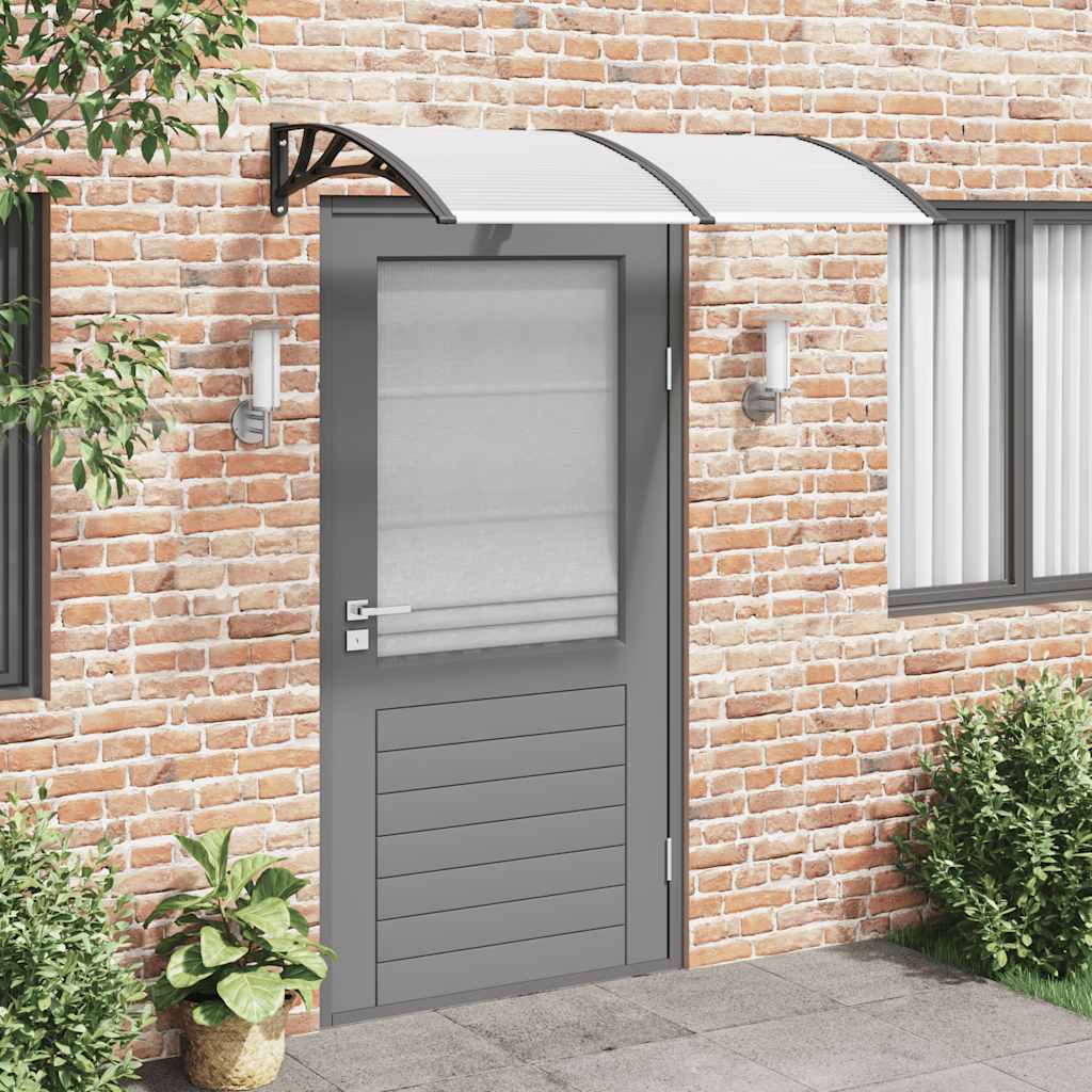 Maison Exclusive - Auvent de porte Noir 150x100 cm Polycarbonate ...