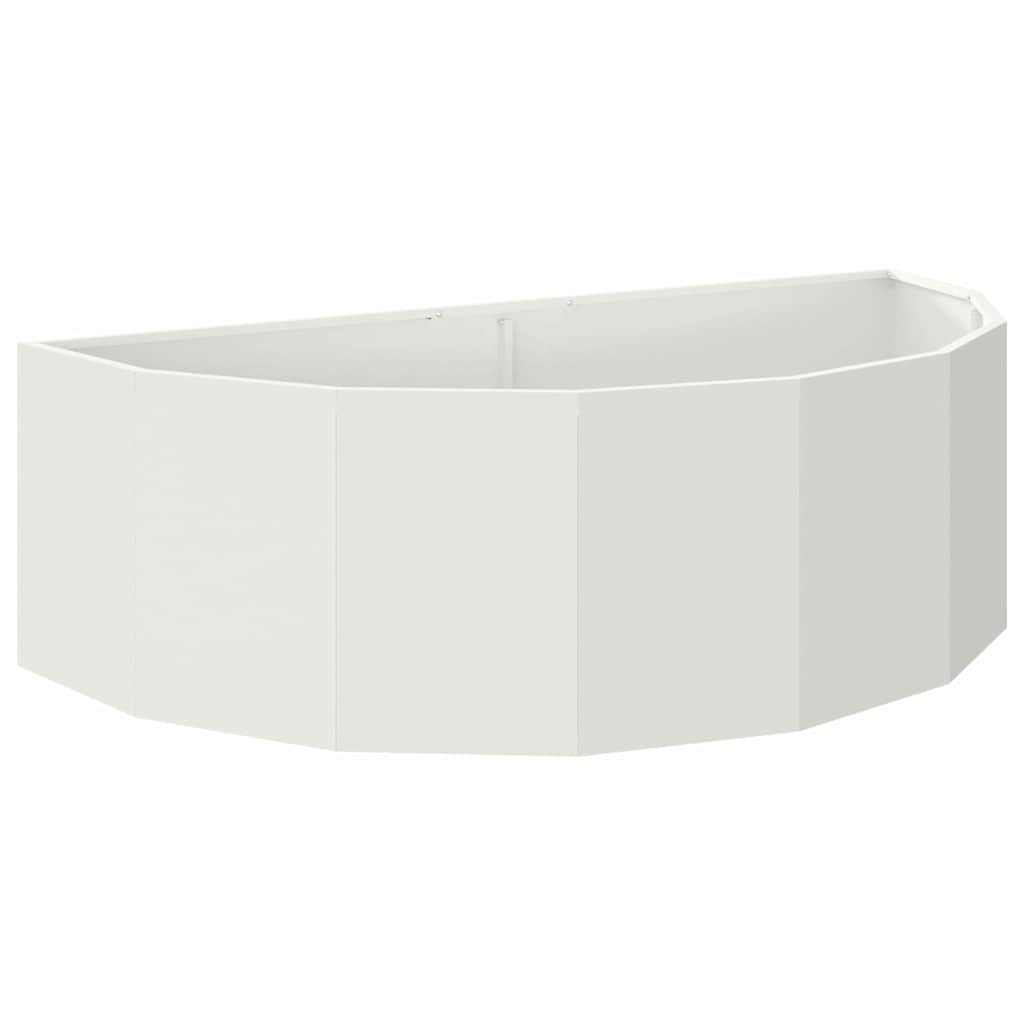 Jardinière | Bac à fleurs Blanc 120 x 60 x 35 cm Acier | Leroy Merlin