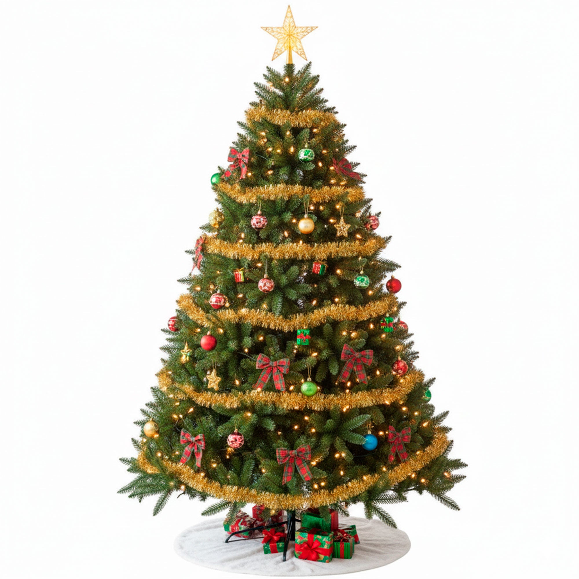 Árbol Navidad Clásico Frondoso 180 cm | 600 Ramas | Base Antideslizante ...