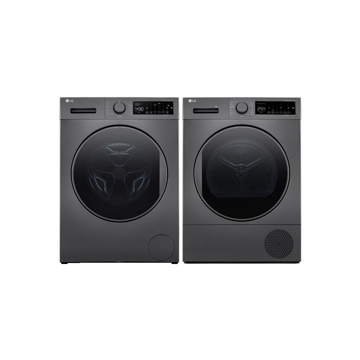 PACK LG Lave-linge Hublot 9kg 1400trs/min + Sèche-linge Pompe à chaleur 8kg | Leroy Merlin