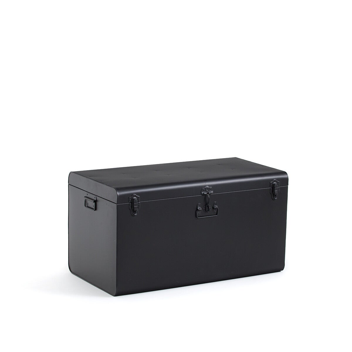 Malle de rangement en métal acier XXL, Masa - Noir - taille unique ...