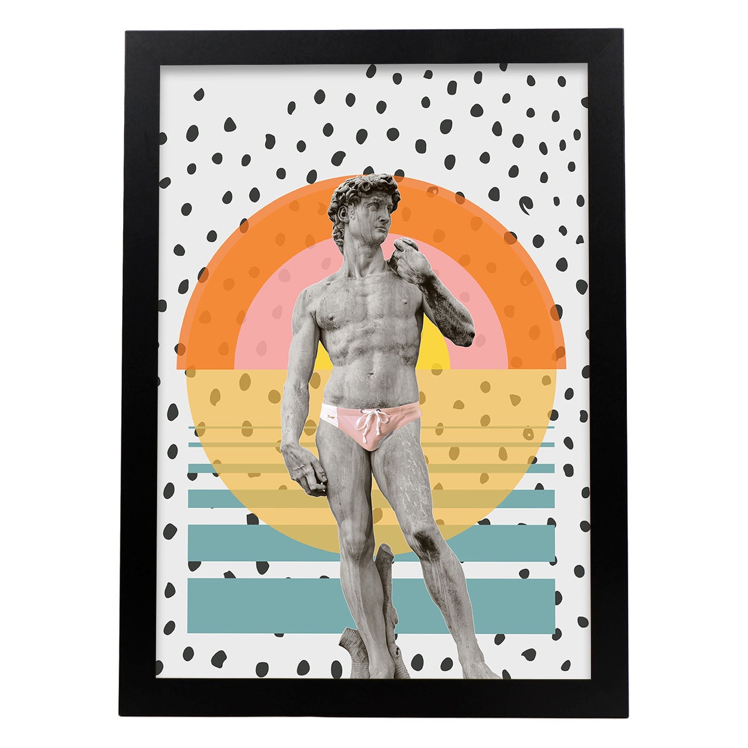 Collage Pop Art David Plaque Sur Le Papel Papel 250 Gr. Sans Cadre A3 ...