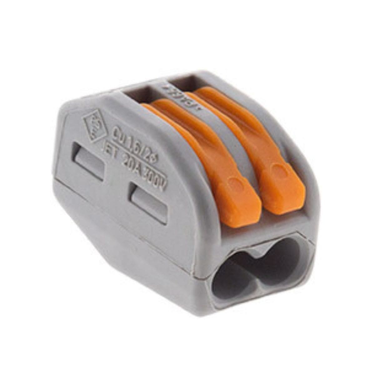 Borne rapide automatique à cliquet S222 - 2 entrées - Wago | Leroy Merlin