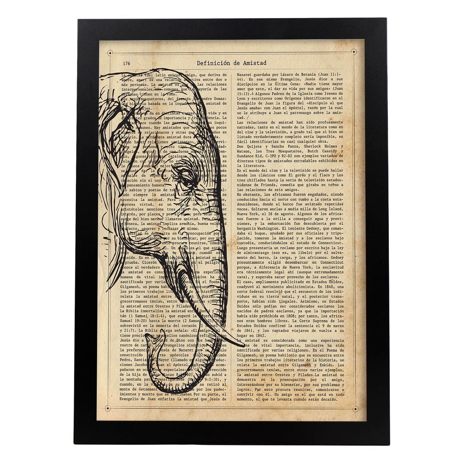 Elephant Memory Poster Con Definizione. Sheet Per Animali Con Testo E ...