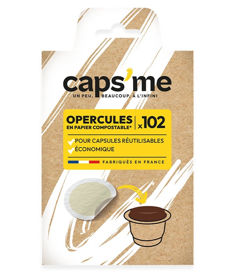 Capsule café Caps Me 102 opercules en papier compostable - CAPS ME ...