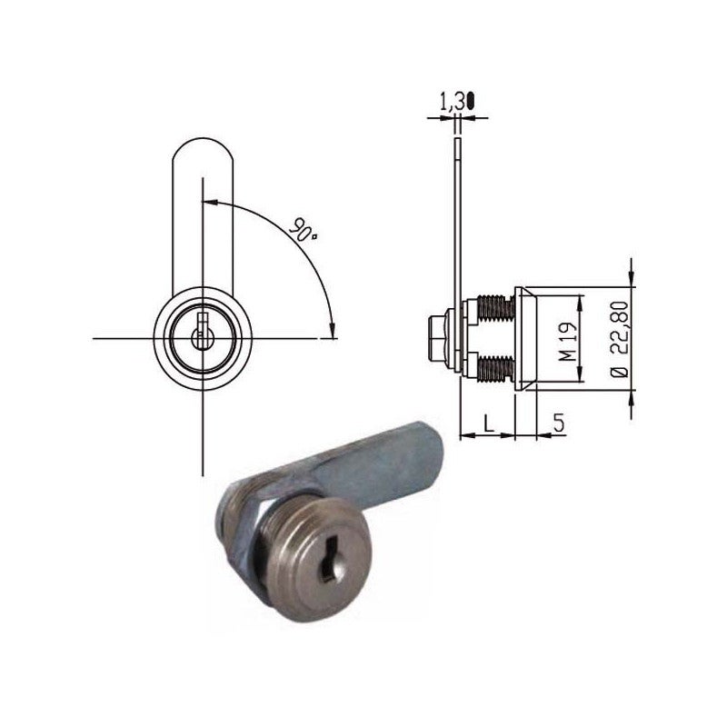 Levier de cylindre mm 30 163425 Omr | Leroy Merlin