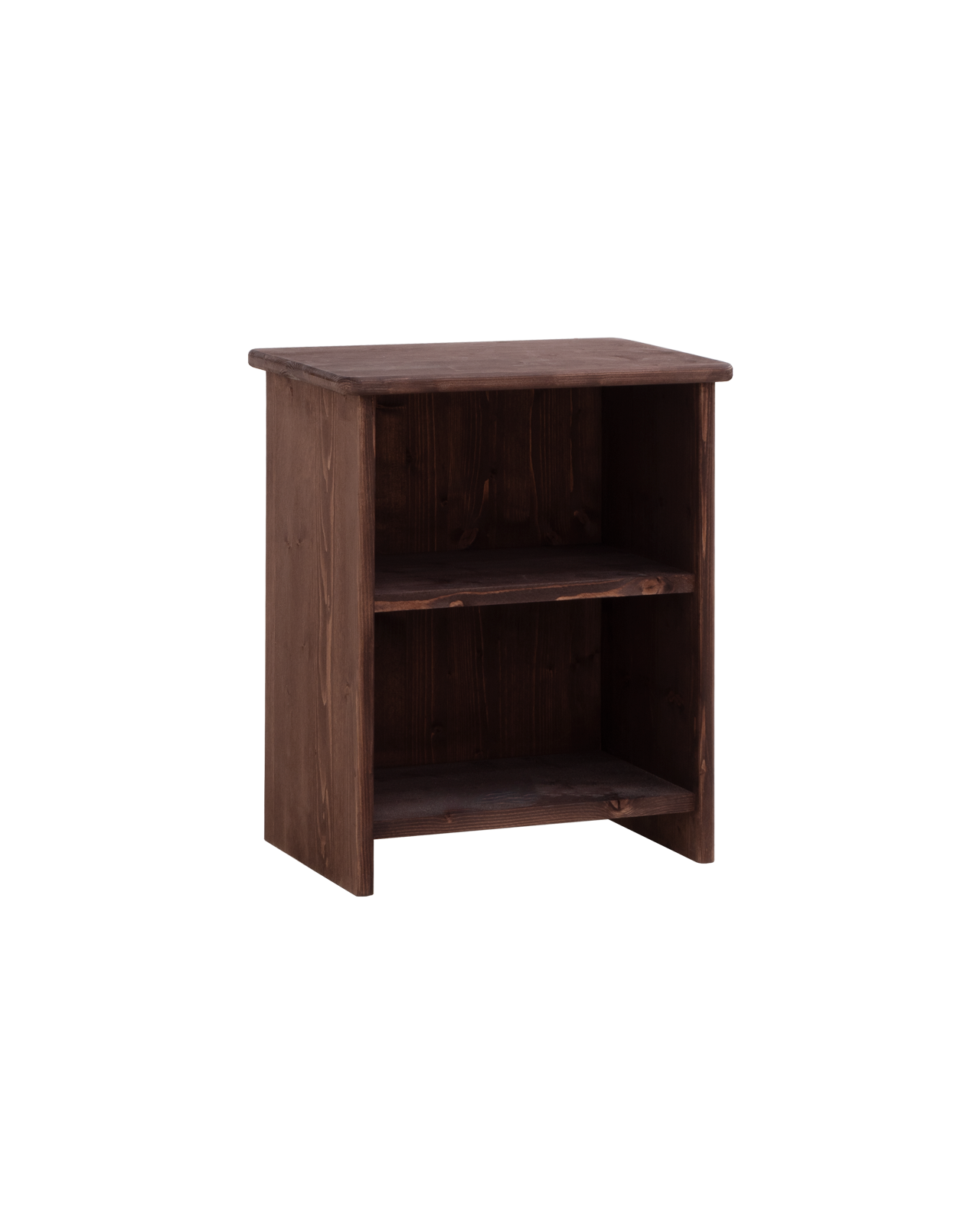 Mesita de noche de madera maciza en tono nogal 50x42cm | Leroy Merlin