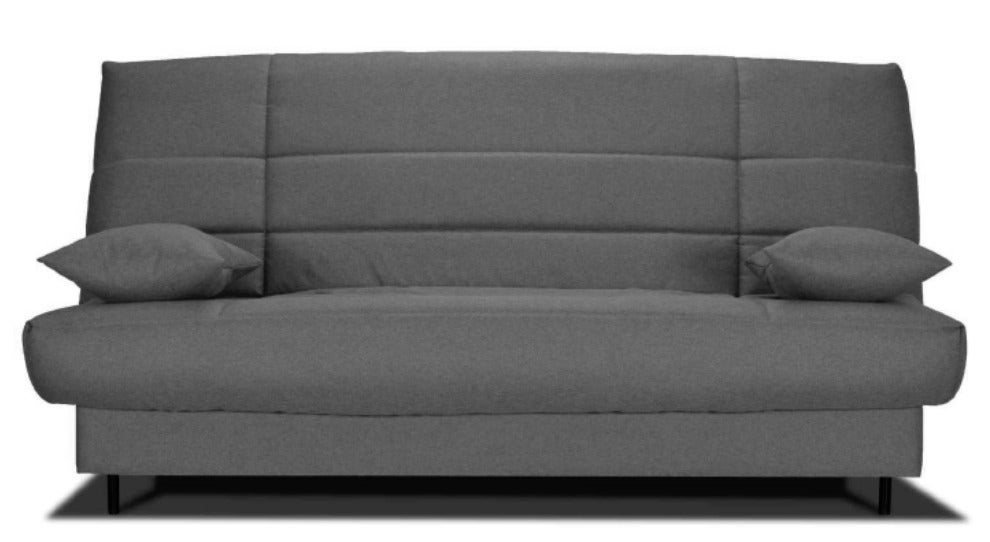 Banquette Clic-clac tissu 130x190 matelas Bultex 14cm avec rangement ...