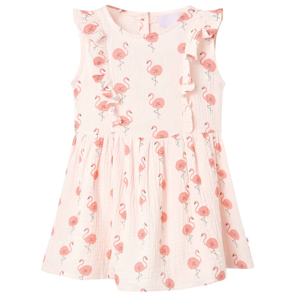 Robe pour enfants à volants rose pâle 140 Unico / Rosa | Leroy Merlin