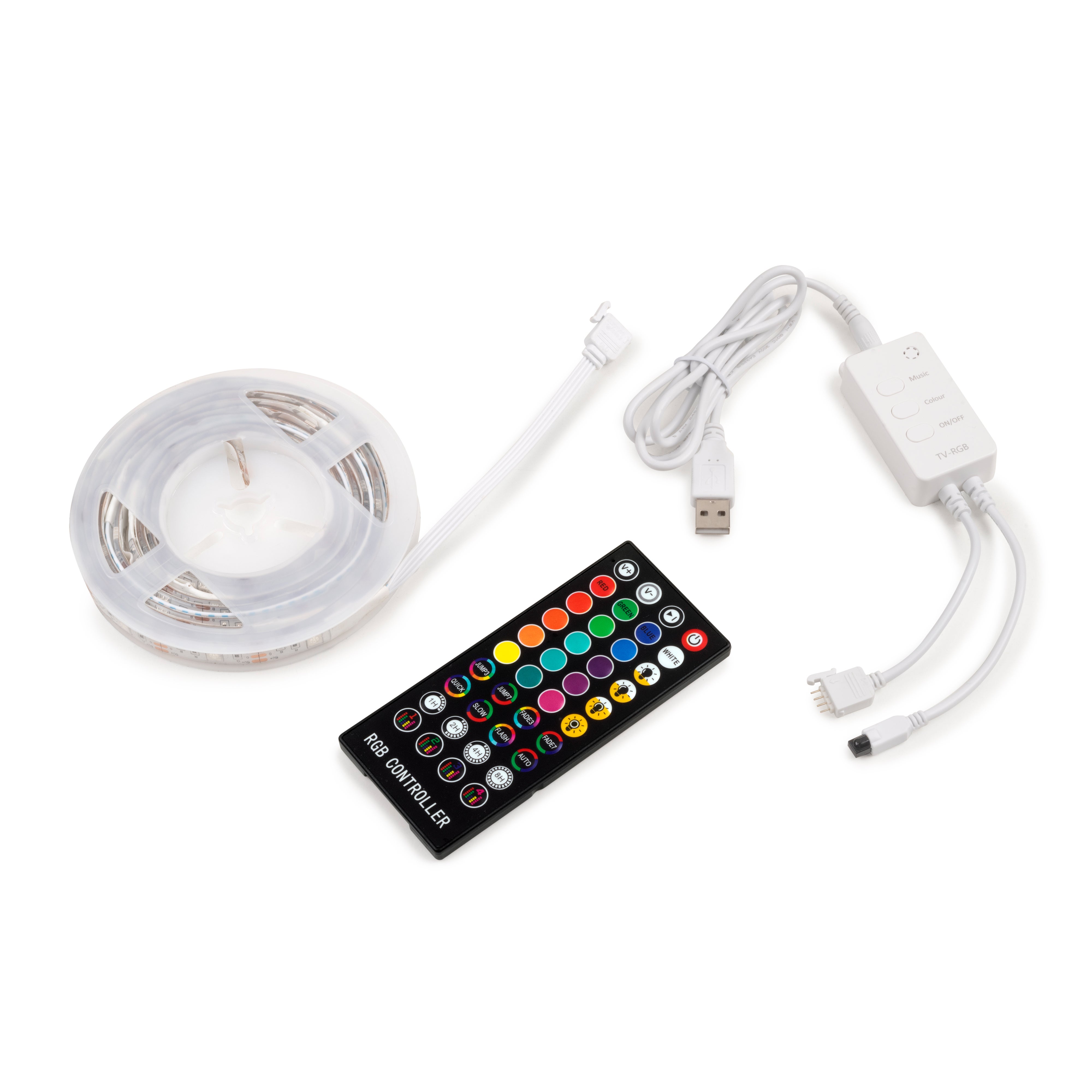 Emuca Kit de tira LED RGB Octans USB con control remoto y control WIFI ...