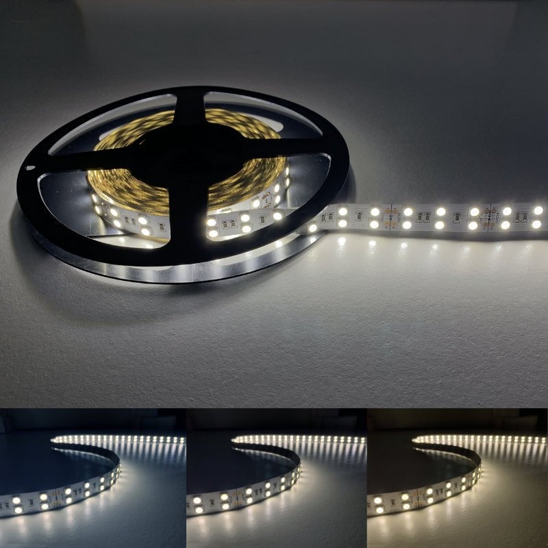 Bandeau LED 24V 5M 5050 IP20 120LED/m Double Rangée - Blanc Chaud 2300K ...