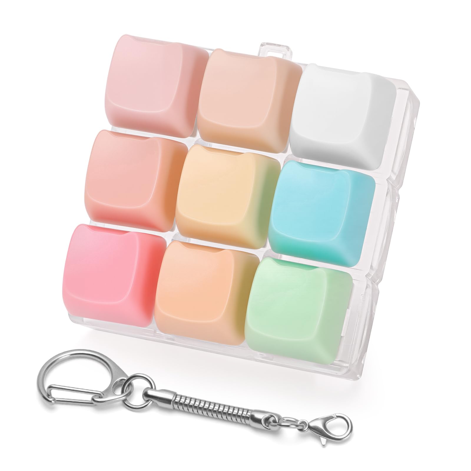 9 Gongge mignon chat-shaped clavier decompression porte-clés, Couleur ...