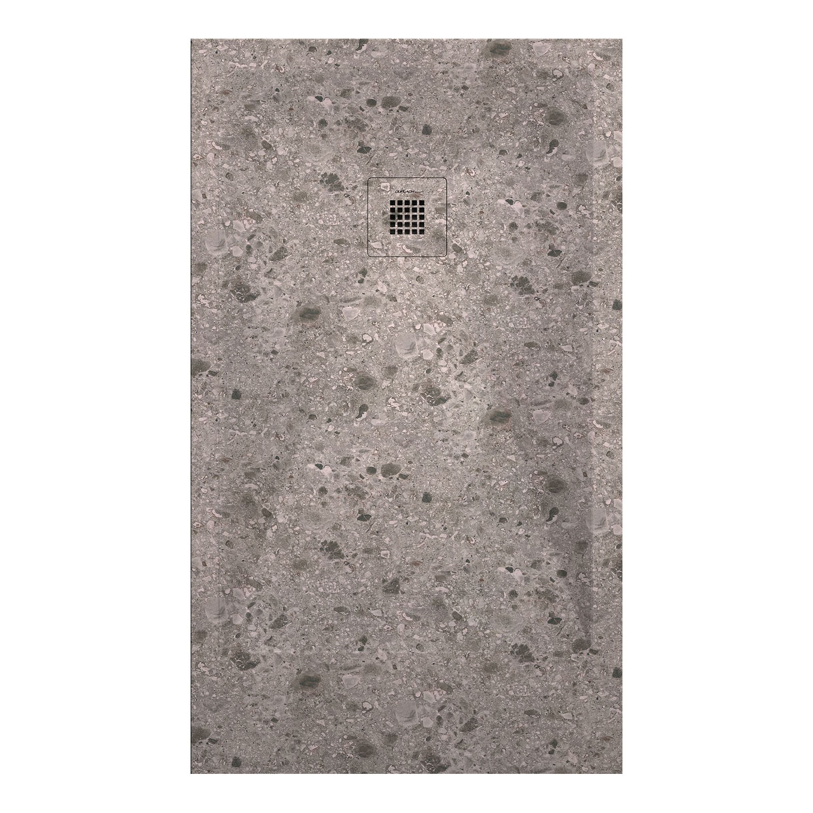 Receveur de douche Terrazo Beige, finition Lisse Stone 3D, grille de ...