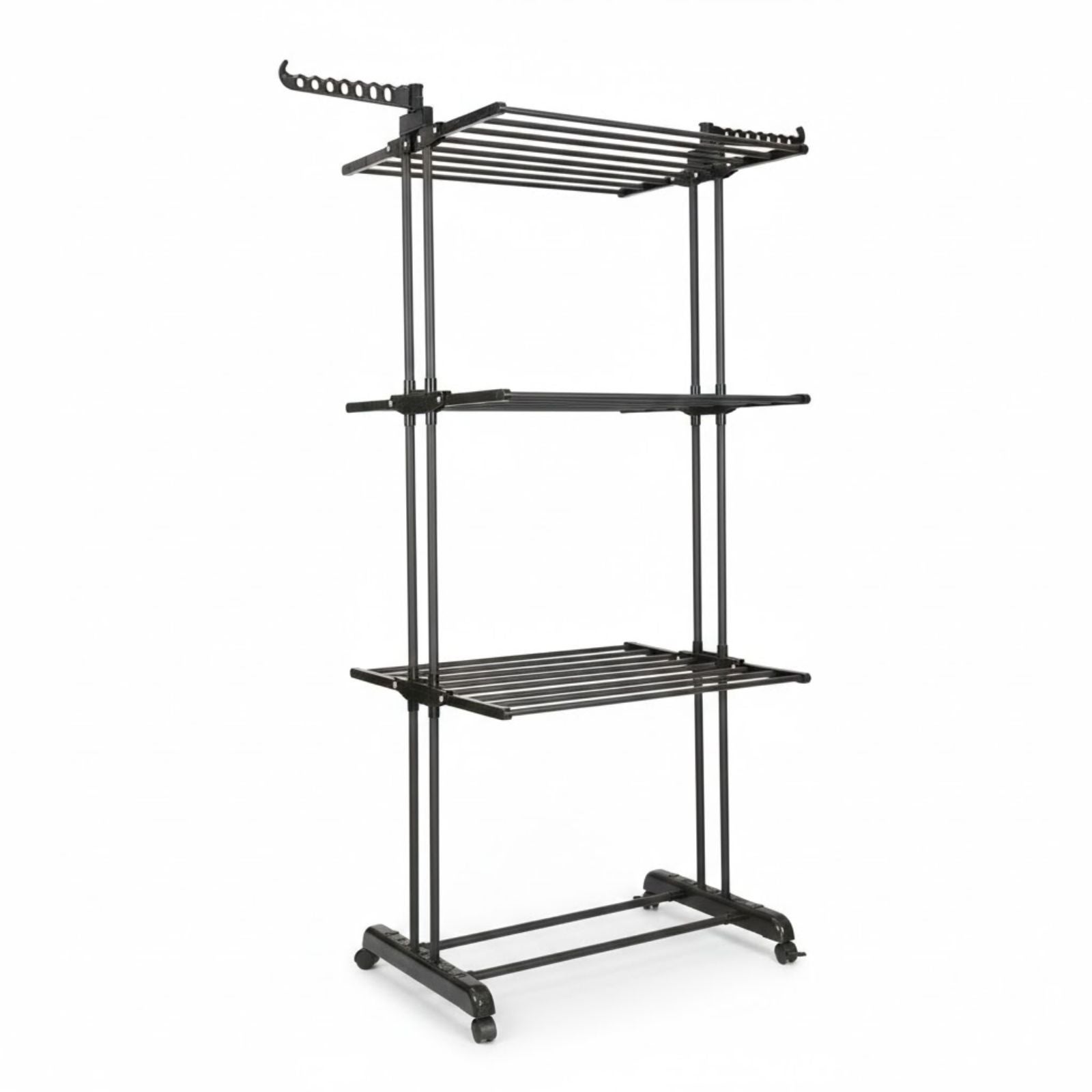 DASCK - Tendedero Plegable 3 Niveles con Ruedas Negro | Ajustable 75 ...