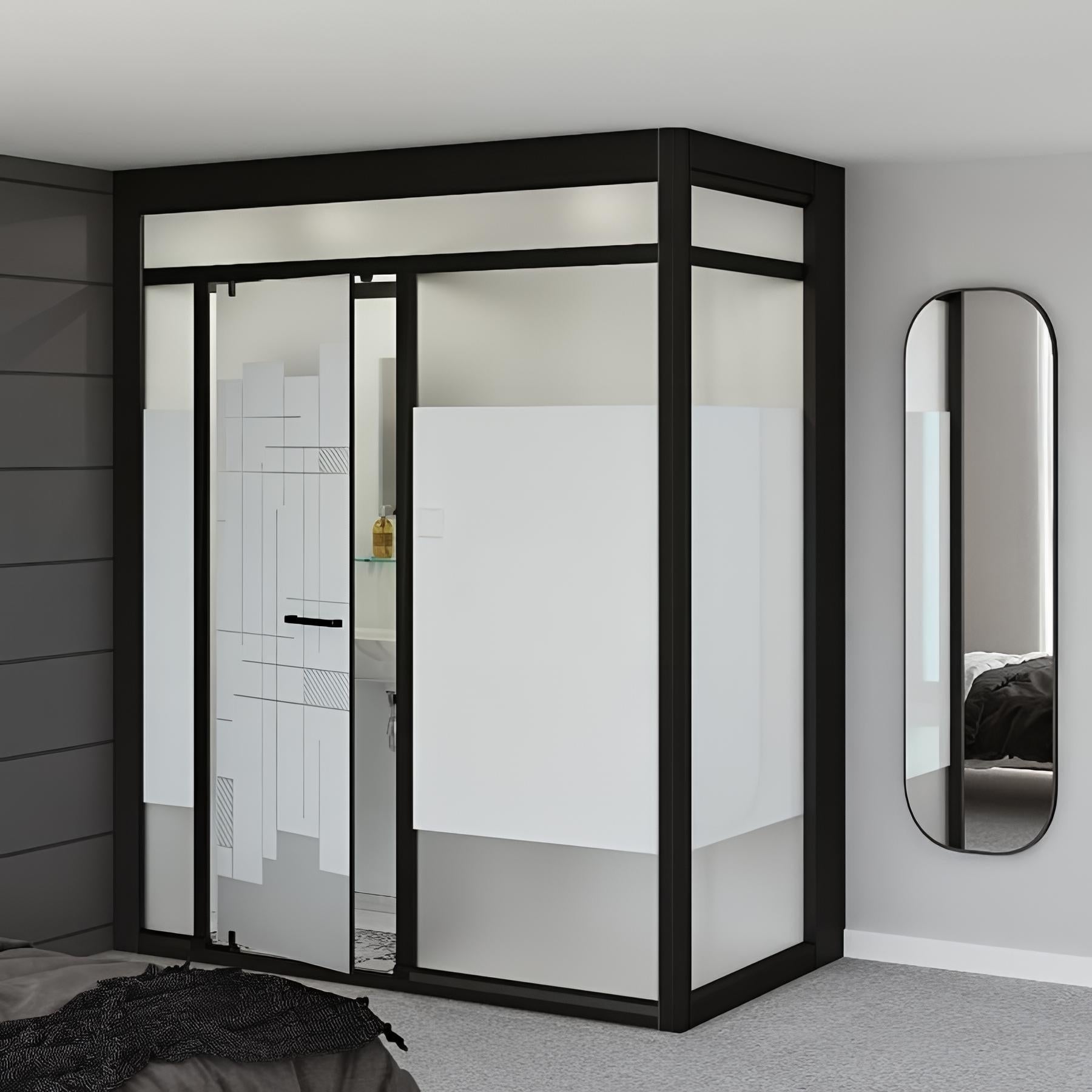 Salle de bain d'angle Kinedo MODULO 170x100 haute douche à droite ...
