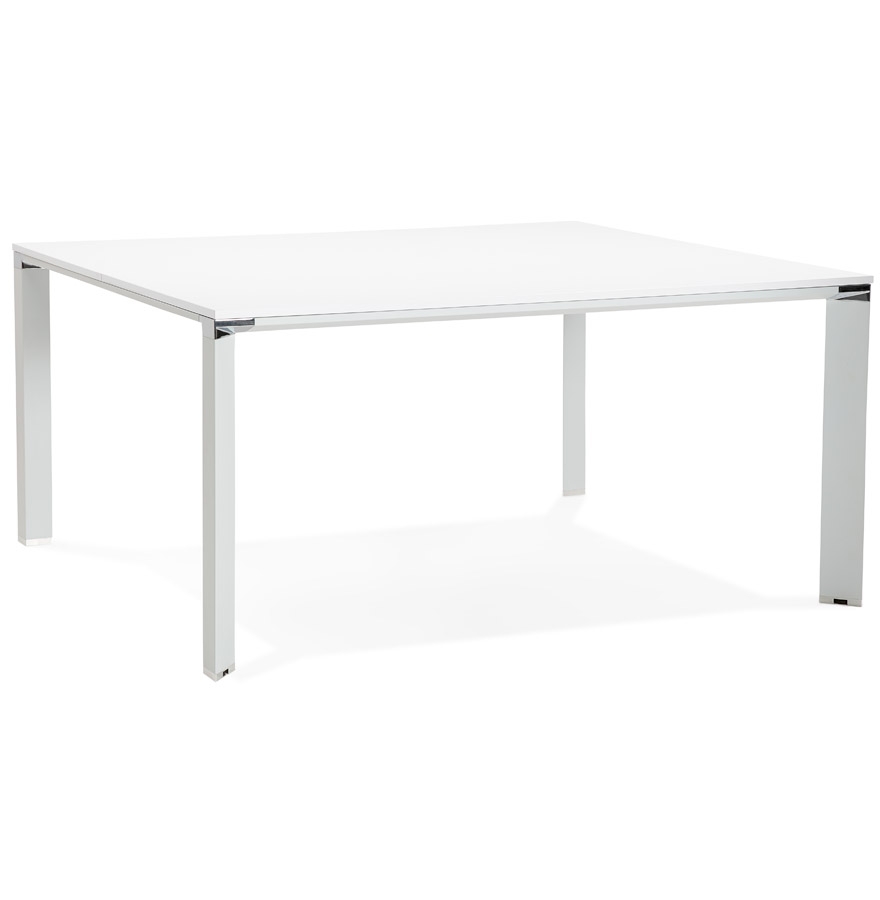 Table de réunion / bureau bench 'XLINE SQUARE' blanc - 160x160 cm ...