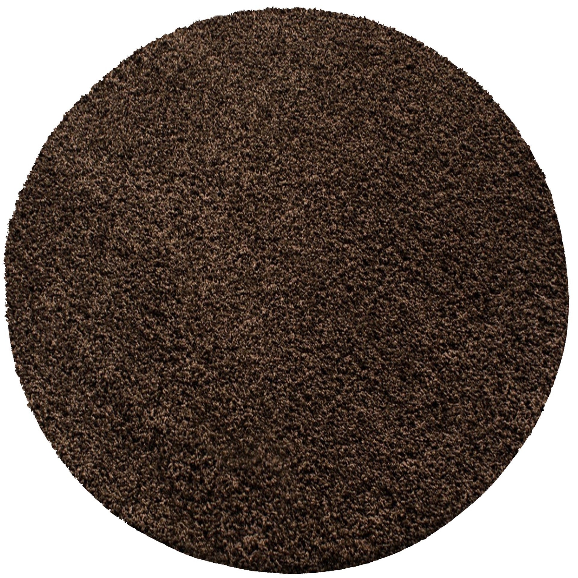SHAGGY - Tapis Uni Rond - Marron 080 x 080 cm | Leroy Merlin