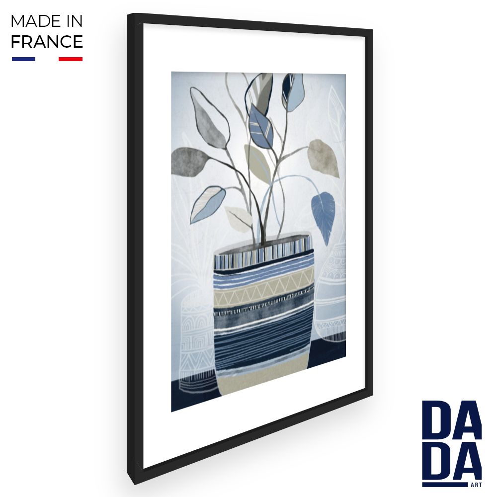 Image encadrée avec cadre NOIR / 30x40cm / Pot esthétique élégant ...