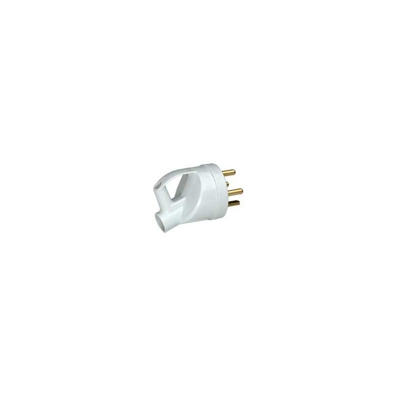 Fiche plastique avec anneau - 3P+T - 20A - Gris | Leroy Merlin