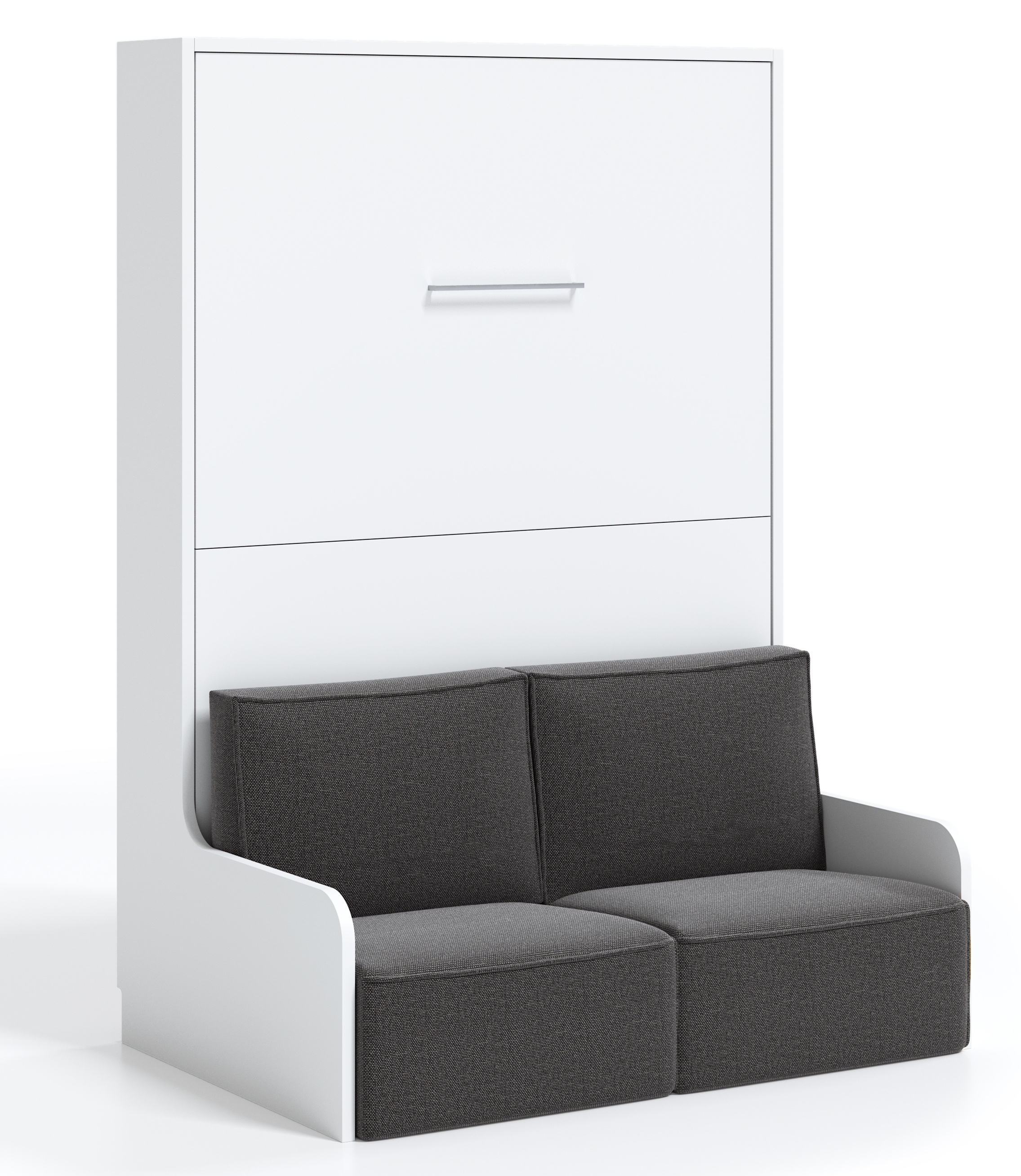 Lit escamotable vertical avec banquette Kora 160x200-Coffrage Frêne 3D ...