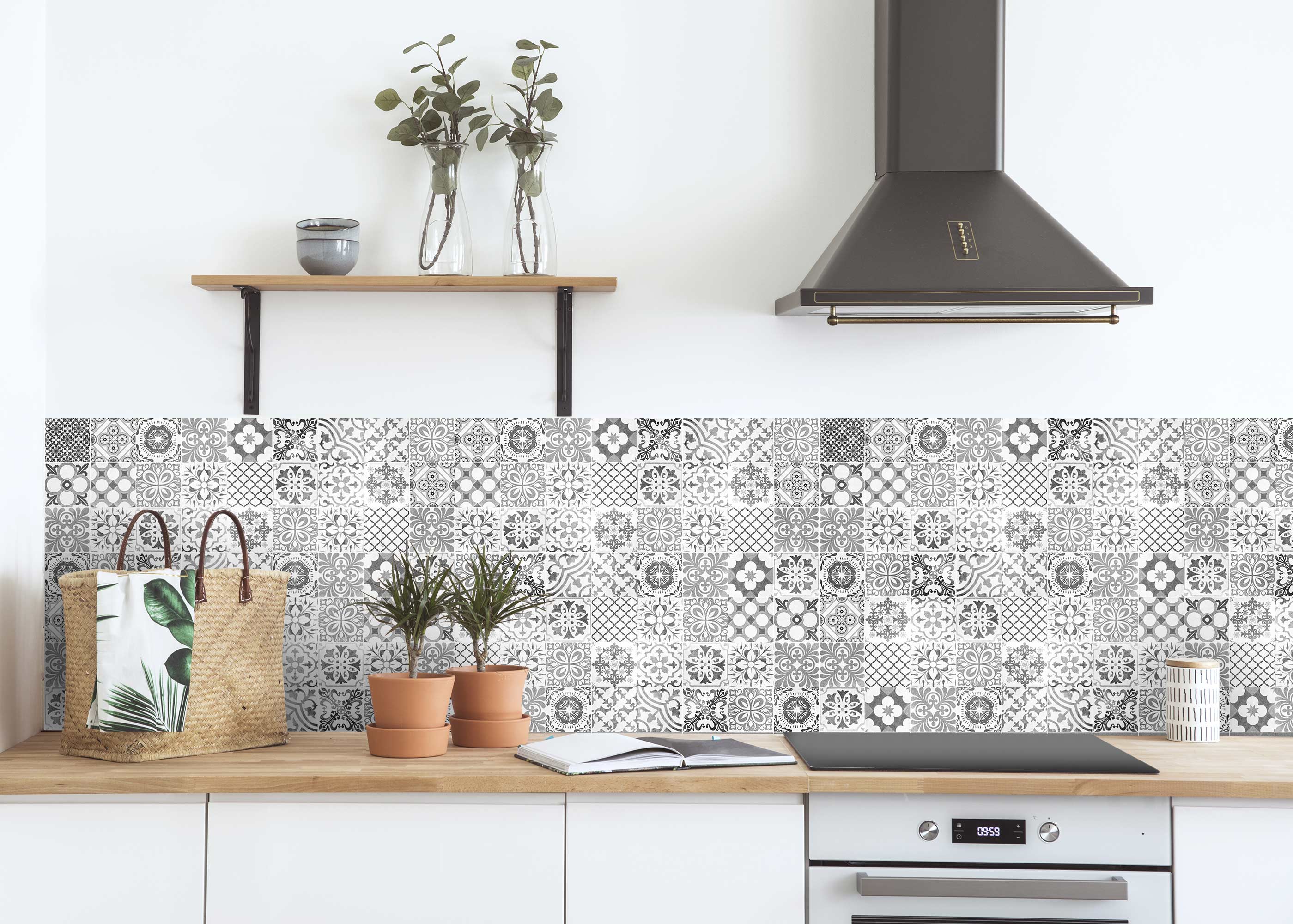 Rollo sticker Juliette gris 100x100 cm | Leroy Merlin