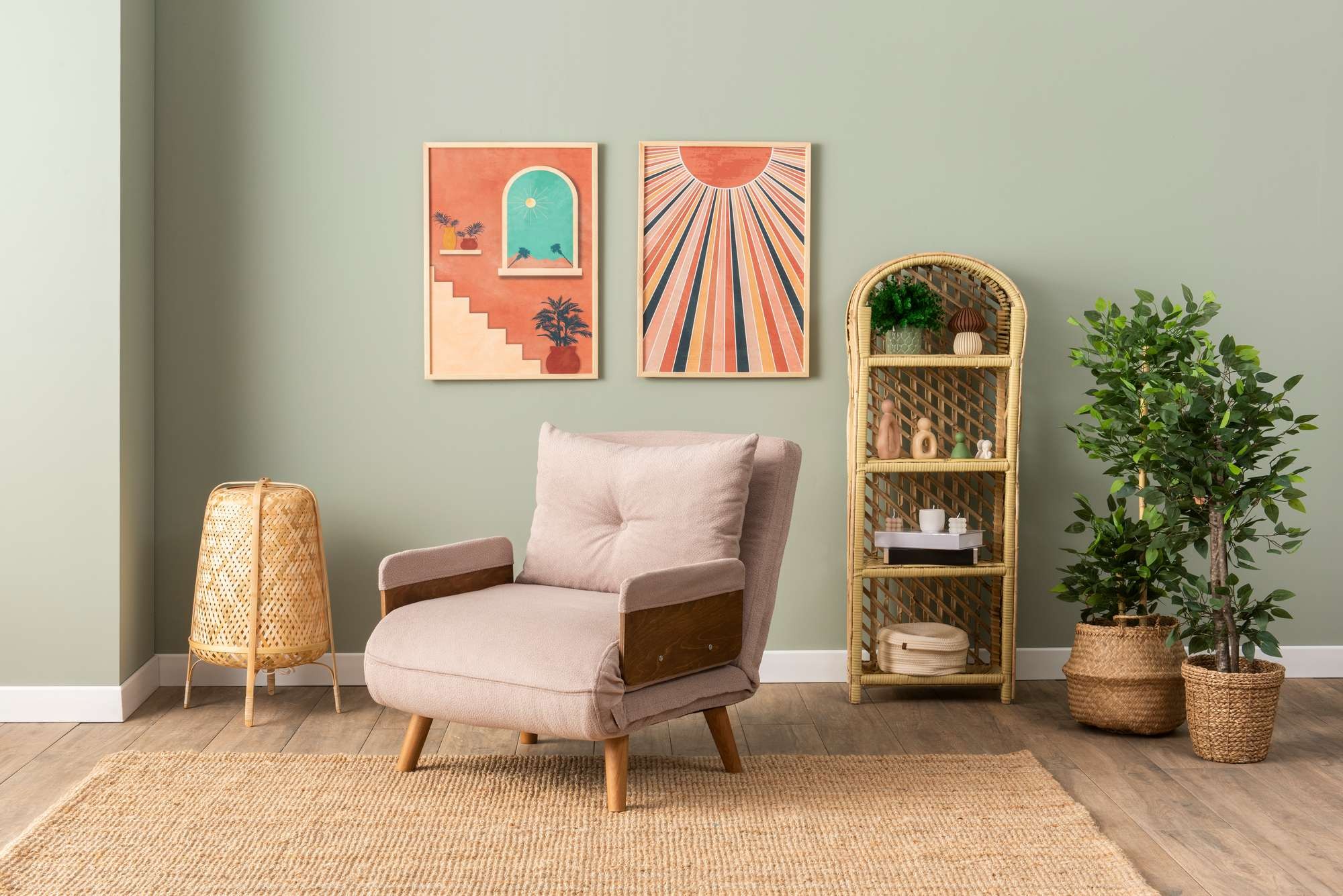 Fauteuil convertible moderne 1 place, couleur vison, 77 x 70 x 82 cm ...