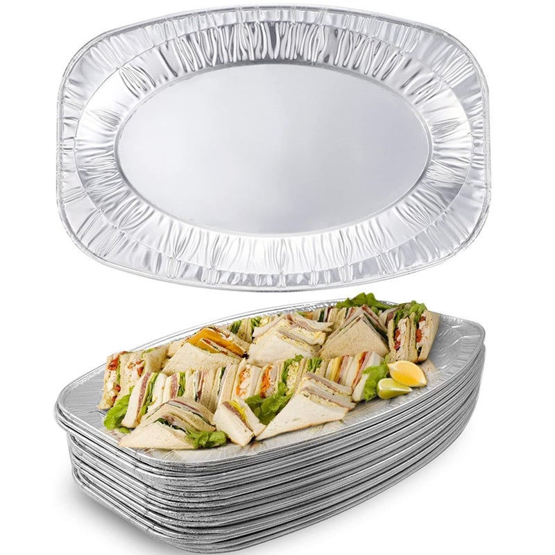 20 grands plateaux en aluminium, Plats de service jetables en aluminium ...