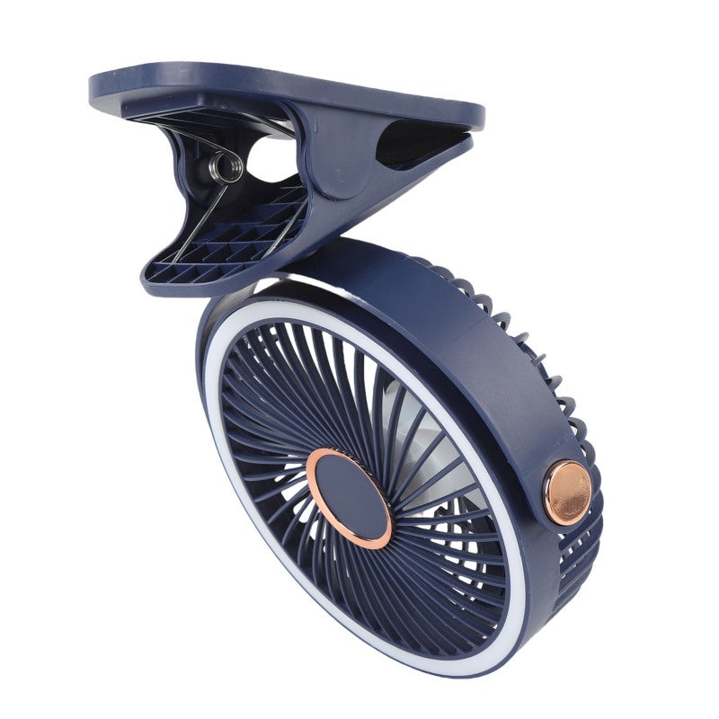 Ventilador de escritorio pequeño con pinza, 5 velocidades, 3 niveles de ...